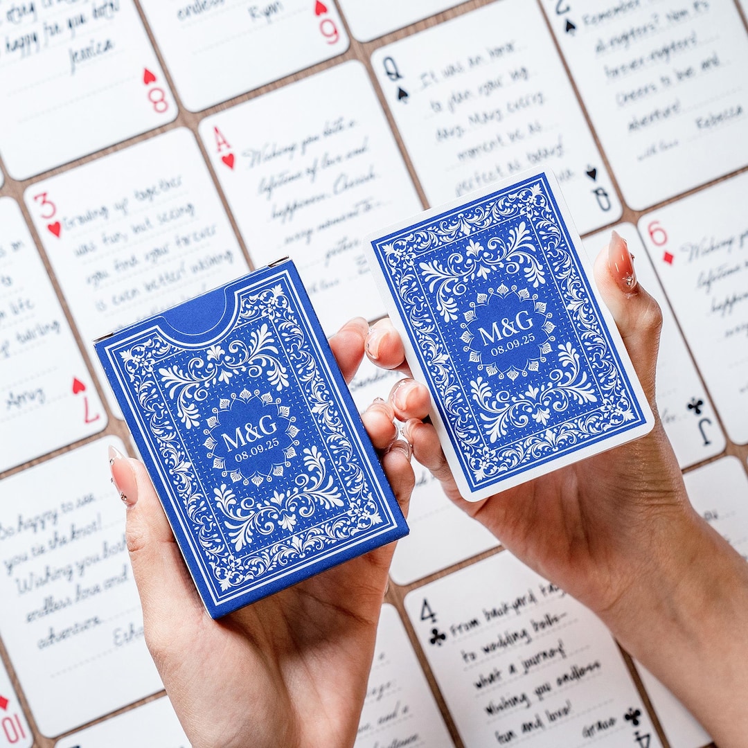 Personalized Guest Book Playing Cards: 28 Colors for Wedding - Etsy UK