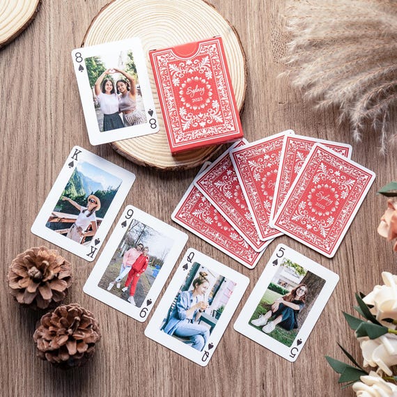 Custom Card Deck With Metal Tin Custom Photo Playing Cards ...