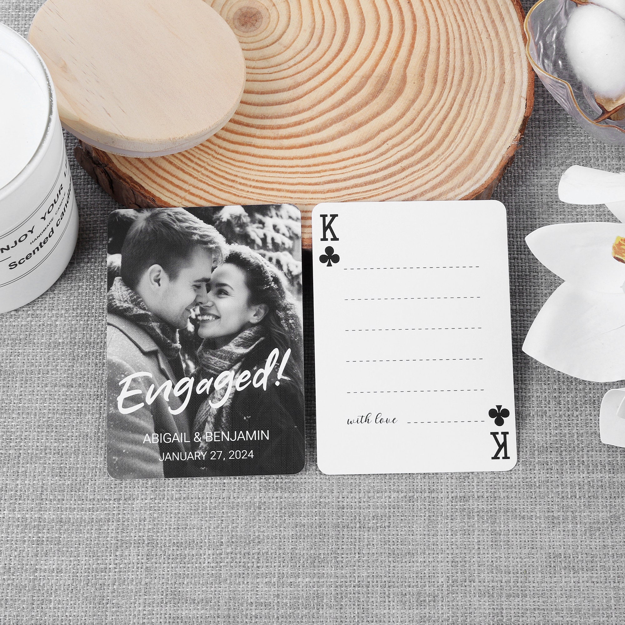 Engagement Party Guest Book Playing Cards: Couples Keepsake - Etsy