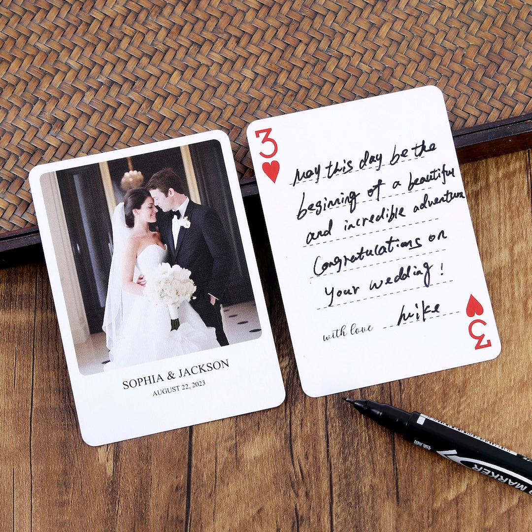 Custom Guest Book Playing Cards, Wedding Guest Book Alternative, Wedding Signing Book ...