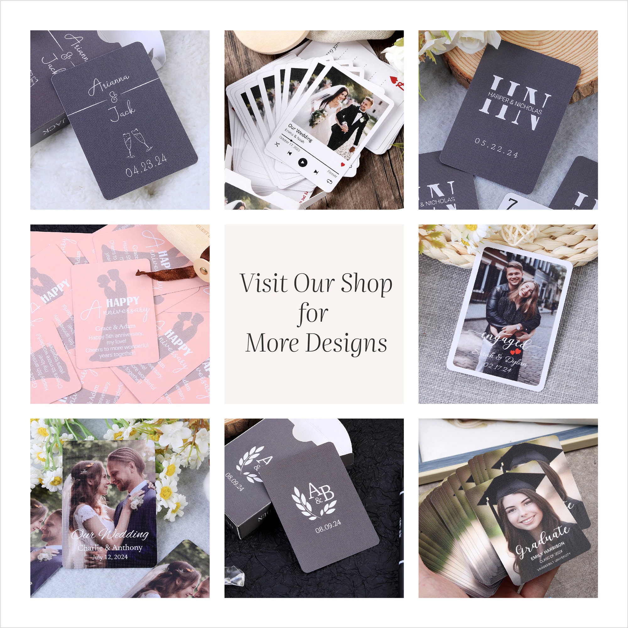 Engagement Party Guest Book Playing Cards: Couples Keepsake - Etsy