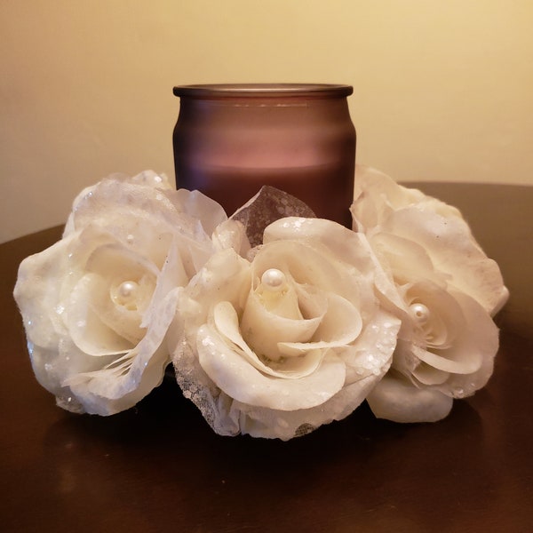 Floral Candle Ring - Etsy