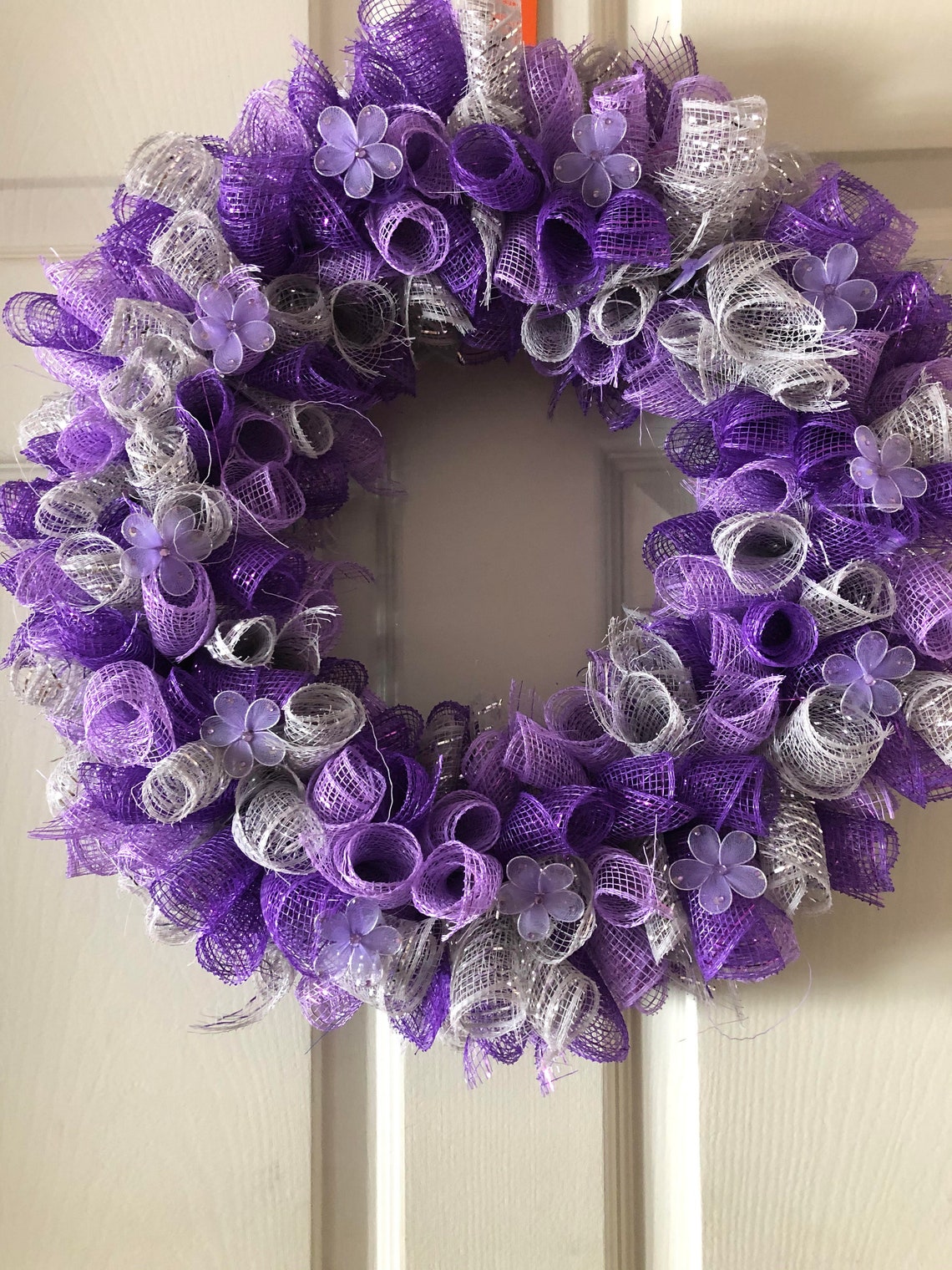 I Love Purple Deco Mesh Wreath | Etsy