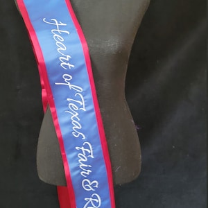 CUSTOM Embroidered Sashes - Pageant/homecoming /bridal/birthday/college ...