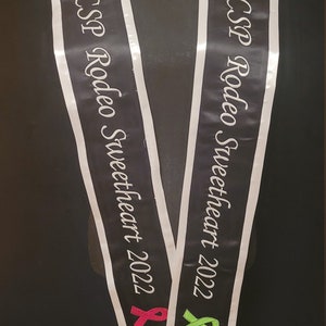CUSTOM Embroidered Sashes - Pageant/homecoming /bridal/birthday/college ...