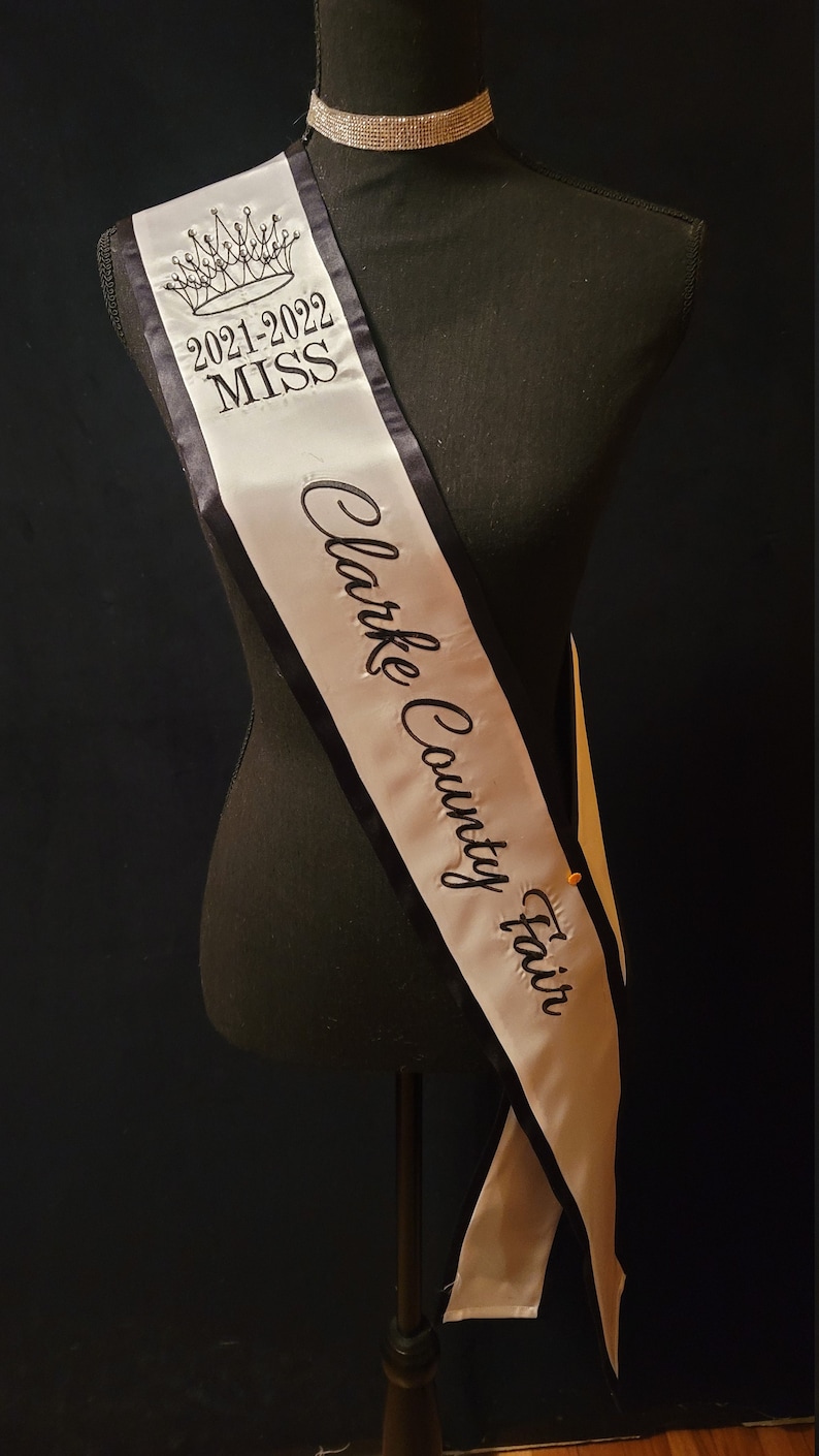 CUSTOM EMBROIDERED SASHES Pageant/homecoming - Etsy