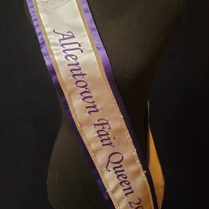 CUSTOM Embroidered Sashes - Pageant/homecoming /bridal/birthday/college ...