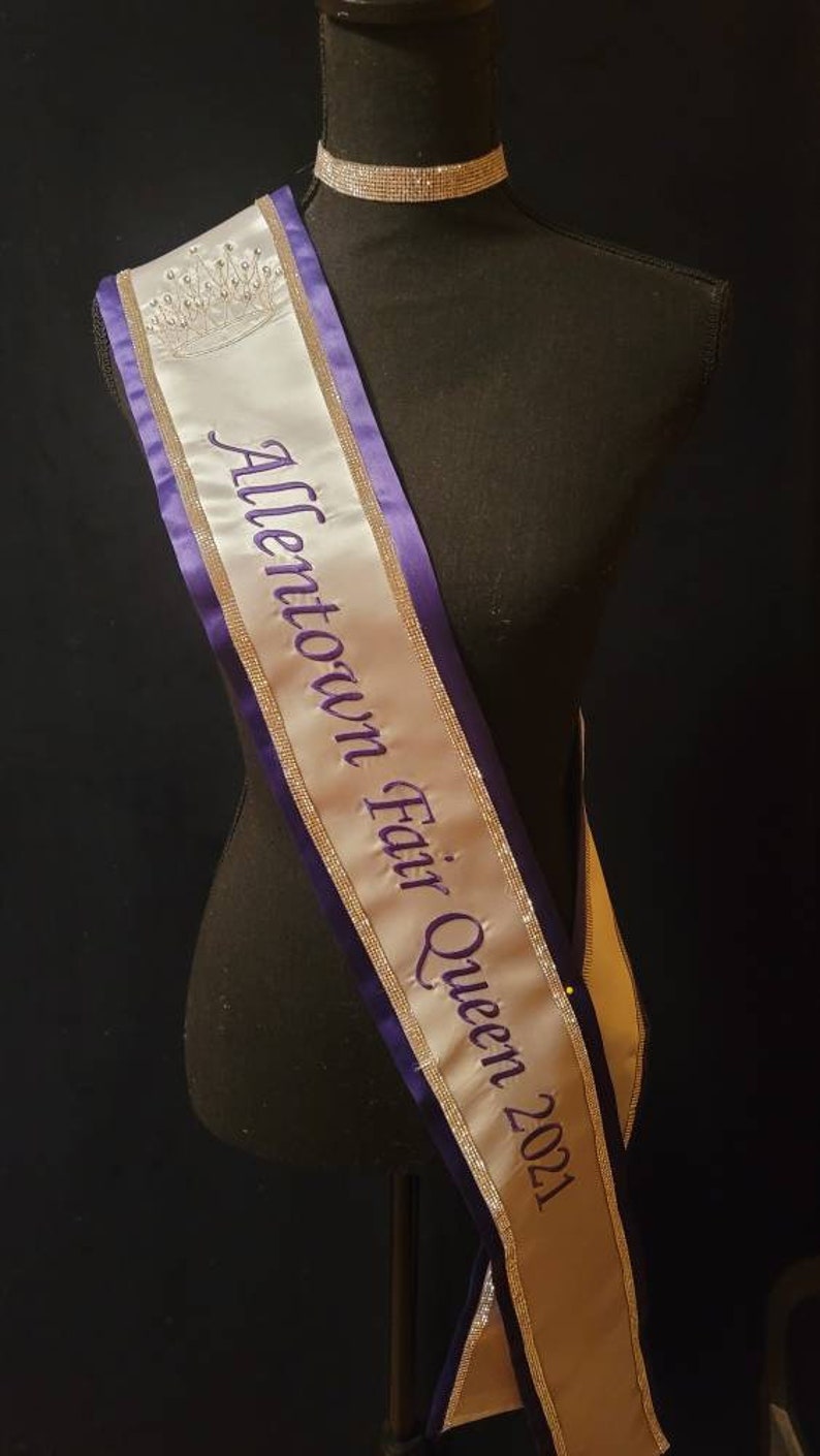 CUSTOM EMBROIDERED SASHES Pageant/homecoming - Etsy