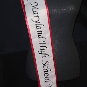 CUSTOM Embroidered Sashes - Pageant/homecoming /bridal/birthday/college ...