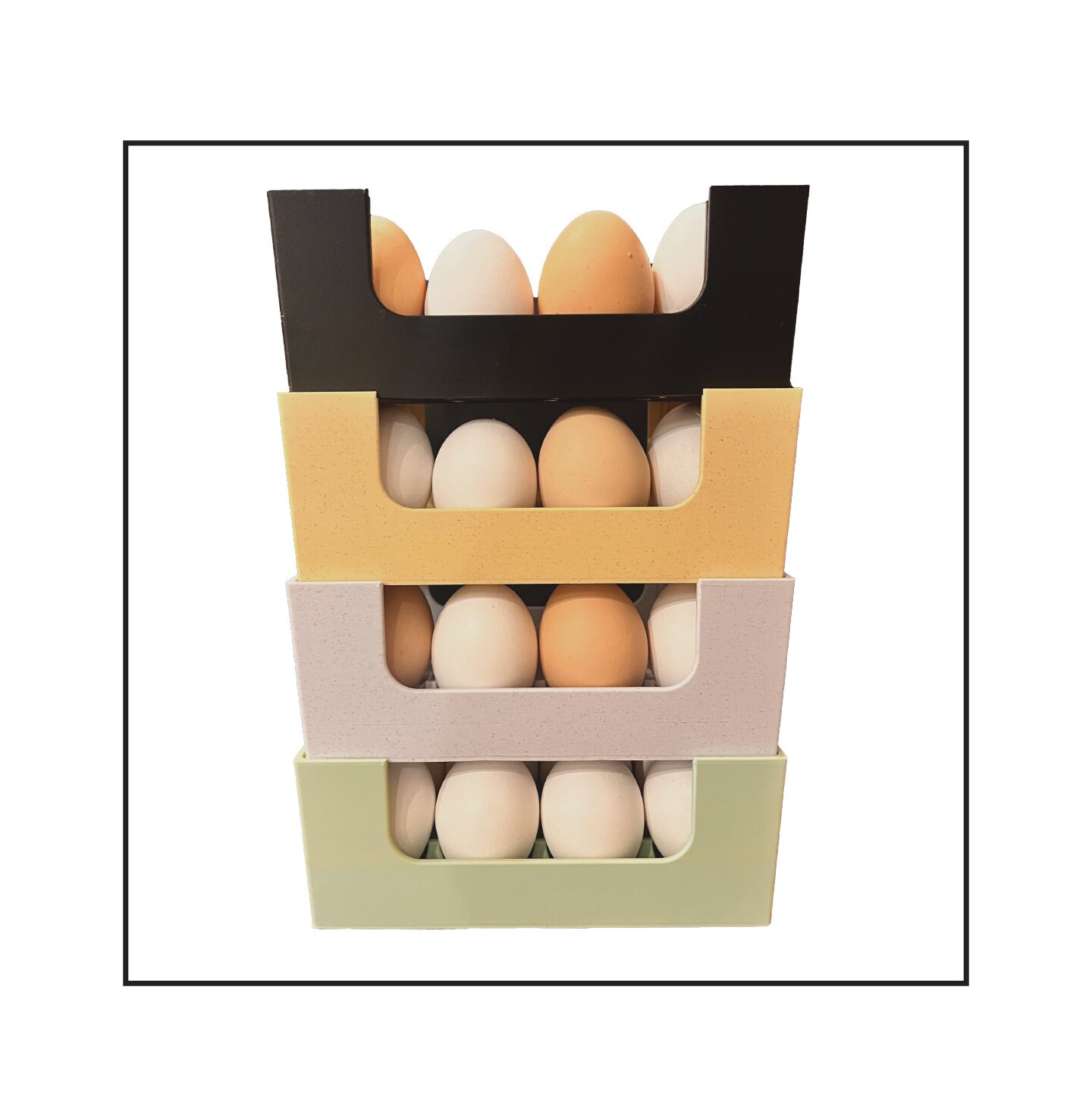Stackable 12 Count Egg Holder | Egg Tray | Food Storage | Eco-friendly ...
