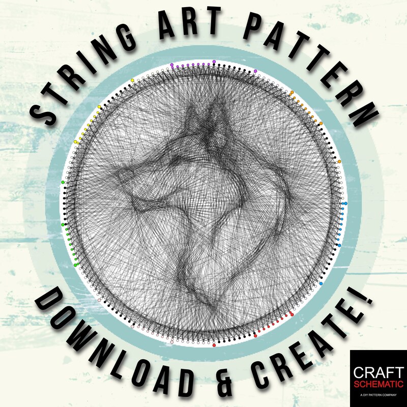 String Art Wolf - Etsy