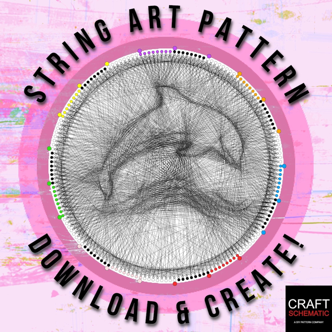 Dolphin, Waves, String Art Template PDF, String Art Digital Kit, String ...