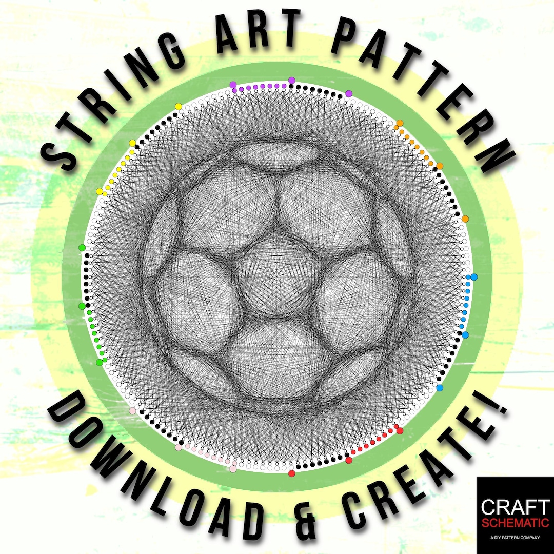 Soccer Ball - String Art Digital Download - Unique Artwork & Craft ...