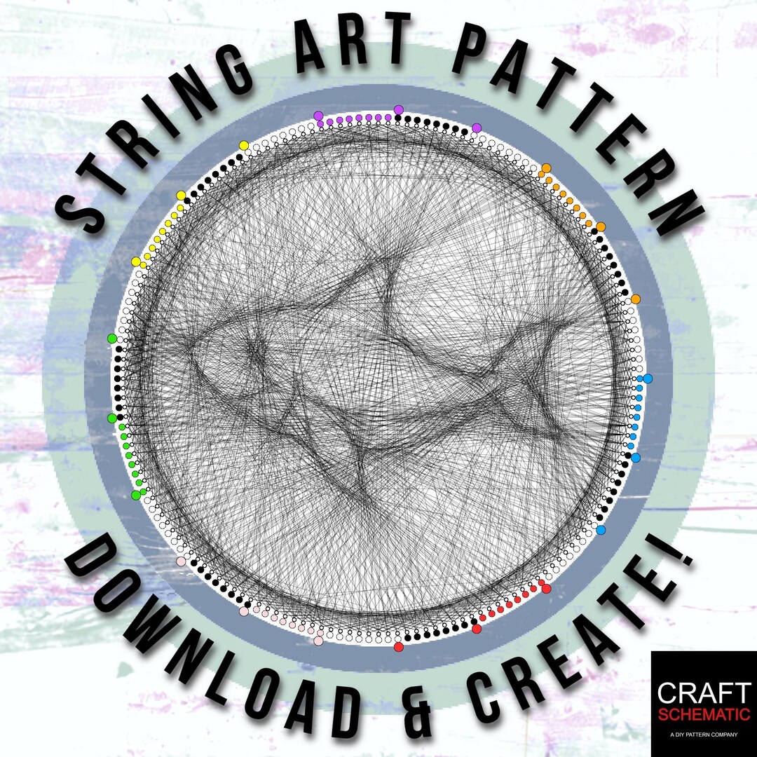 Smiling Shark – Cute Shark String Art DIY PDF, Home Decor, Printable ...