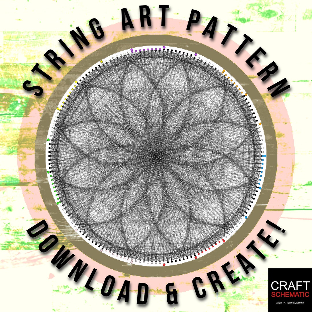 Mandala, String Art Template PDF, String Art Digital Kit, String Art ...