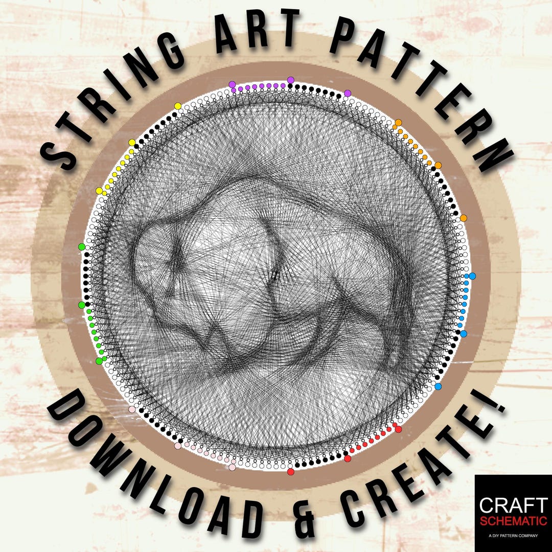 Buffalo String Art Template: DIY Bison Pattern (PDF Download) - Etsy