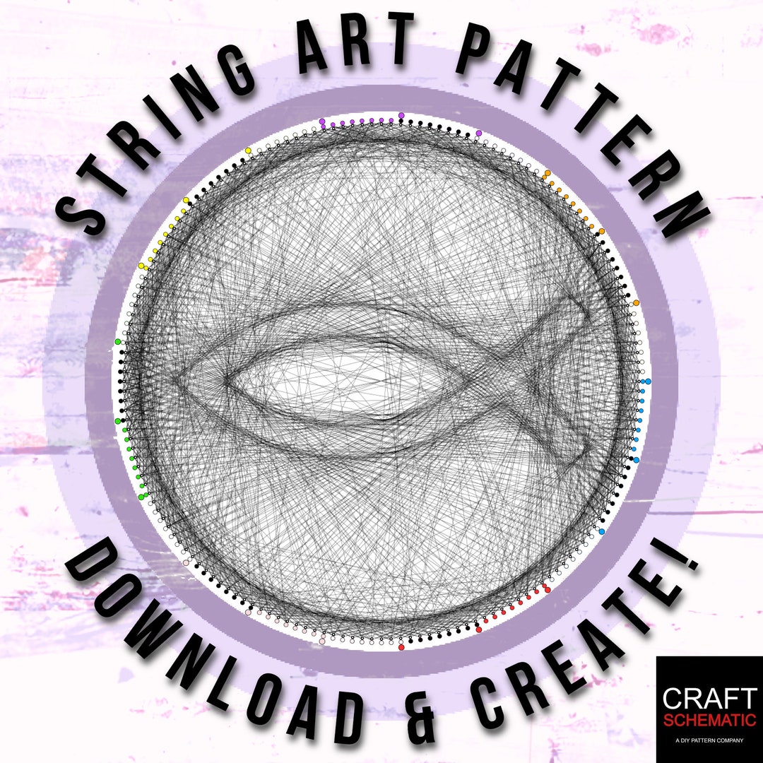 Jesus Fish, Christian, String Art Template PDF, String Art Digital Kit ...