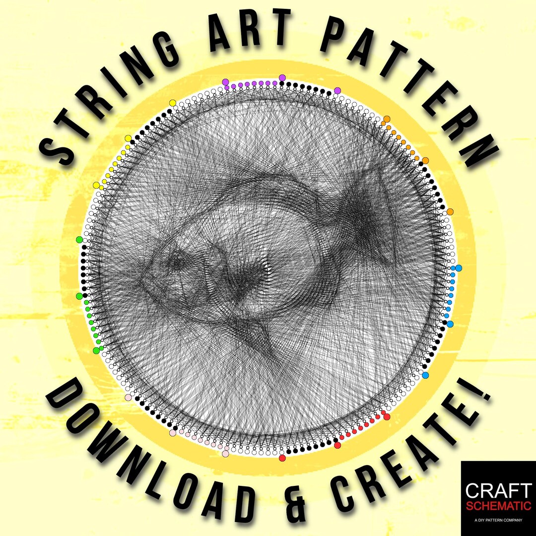 Fish String Art Template: DIY Underwater Wall Decor (PDF Pattern) - Etsy