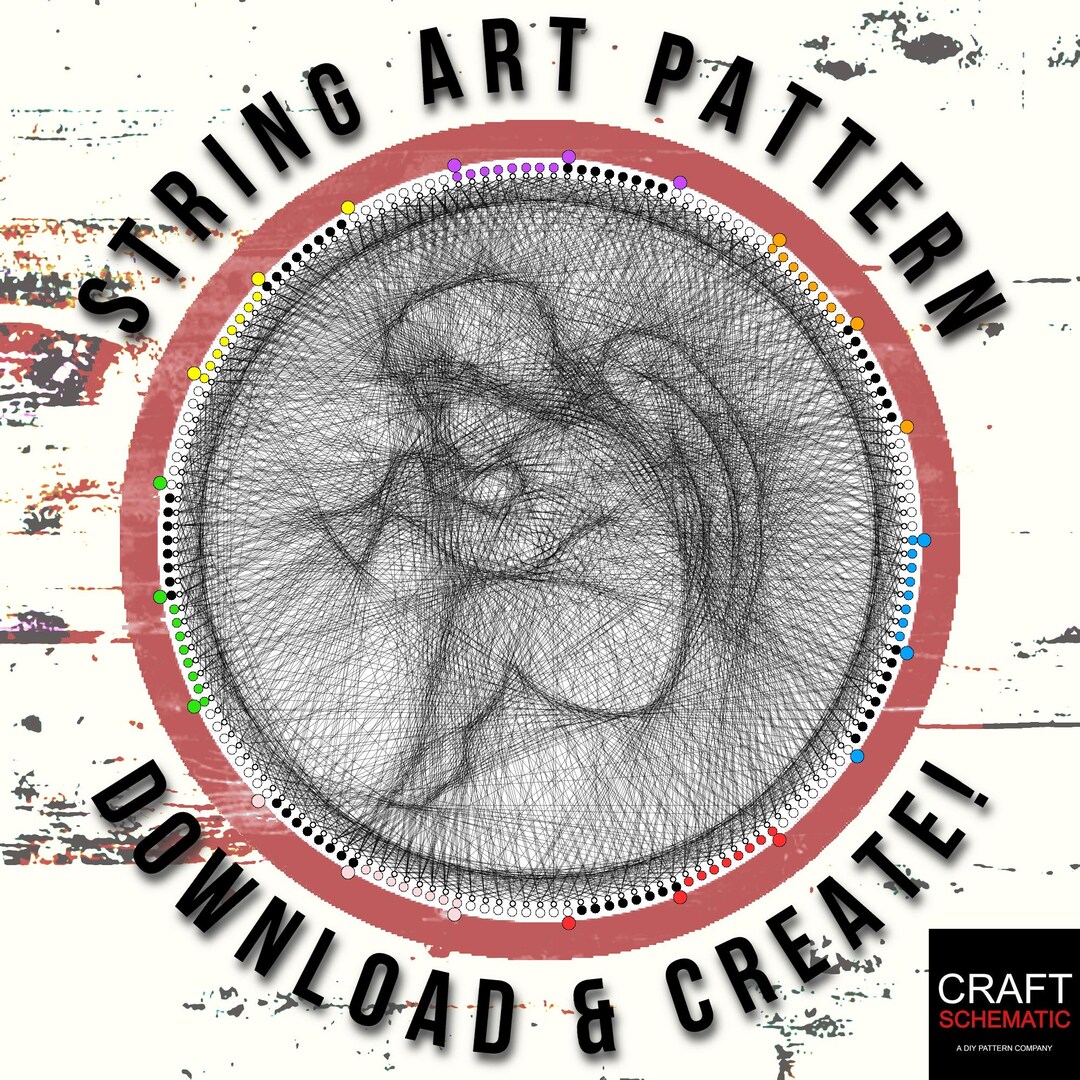 Cupid, Trumpet, String Art Template PDF, String Art Digital Kit, String ...