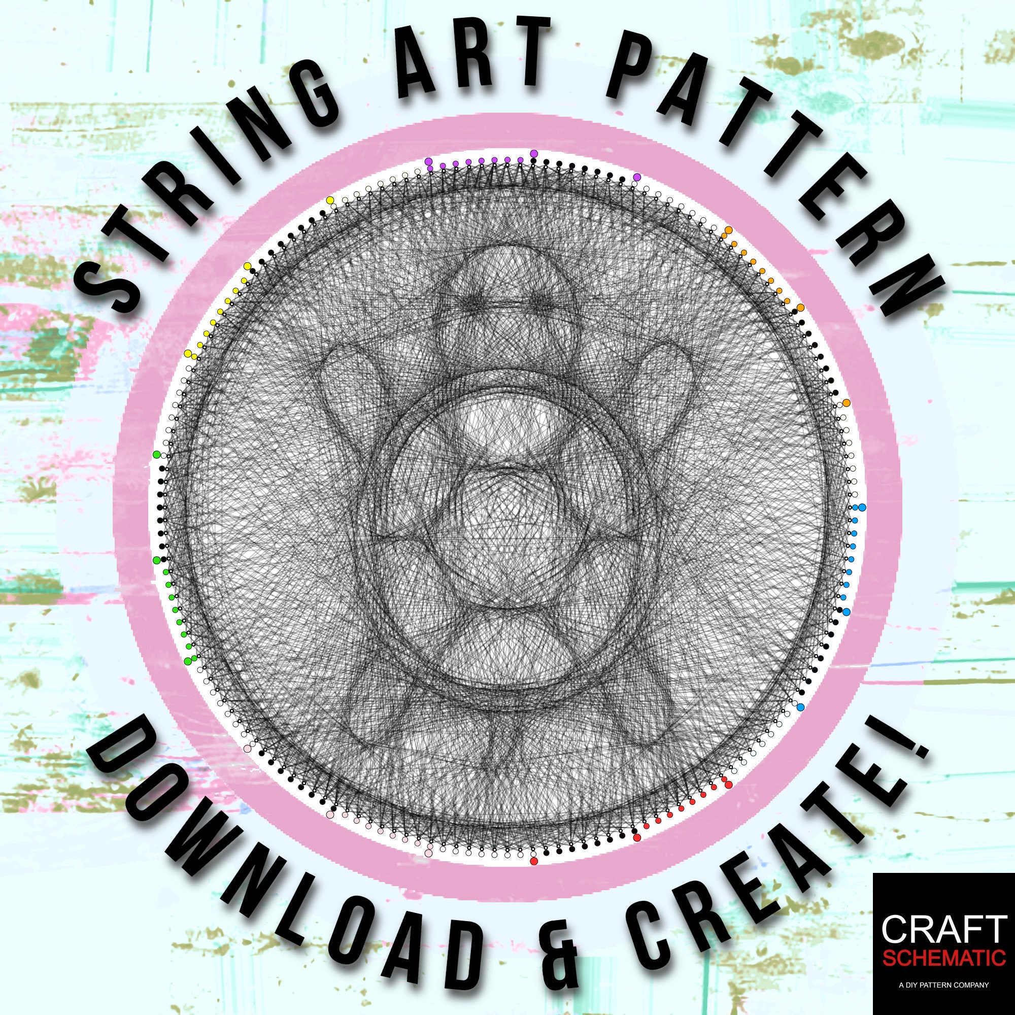 Baby Turtle, String Art Template PDF, String Art Digital Kit, String ...