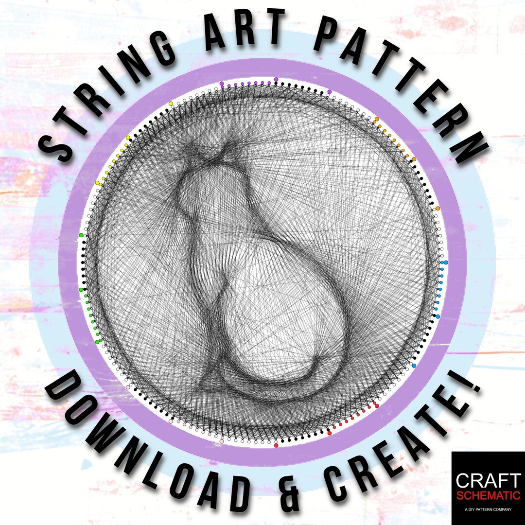 Kitty, Cat, String Art Template PDF, String Art Digital Kit, String Art ...