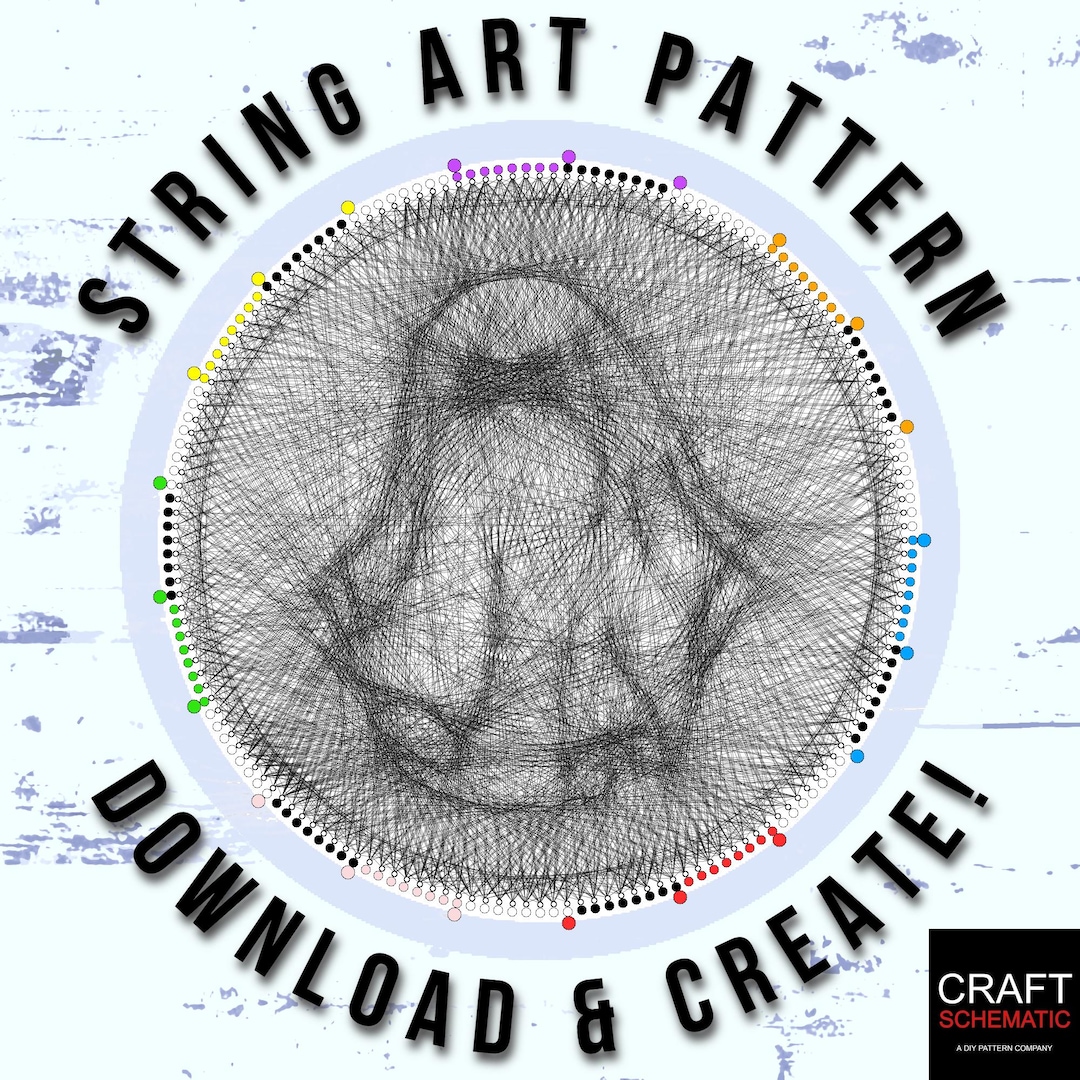 Ghost String Art Pattern: DIY Home Decor (digital Download) - Etsy