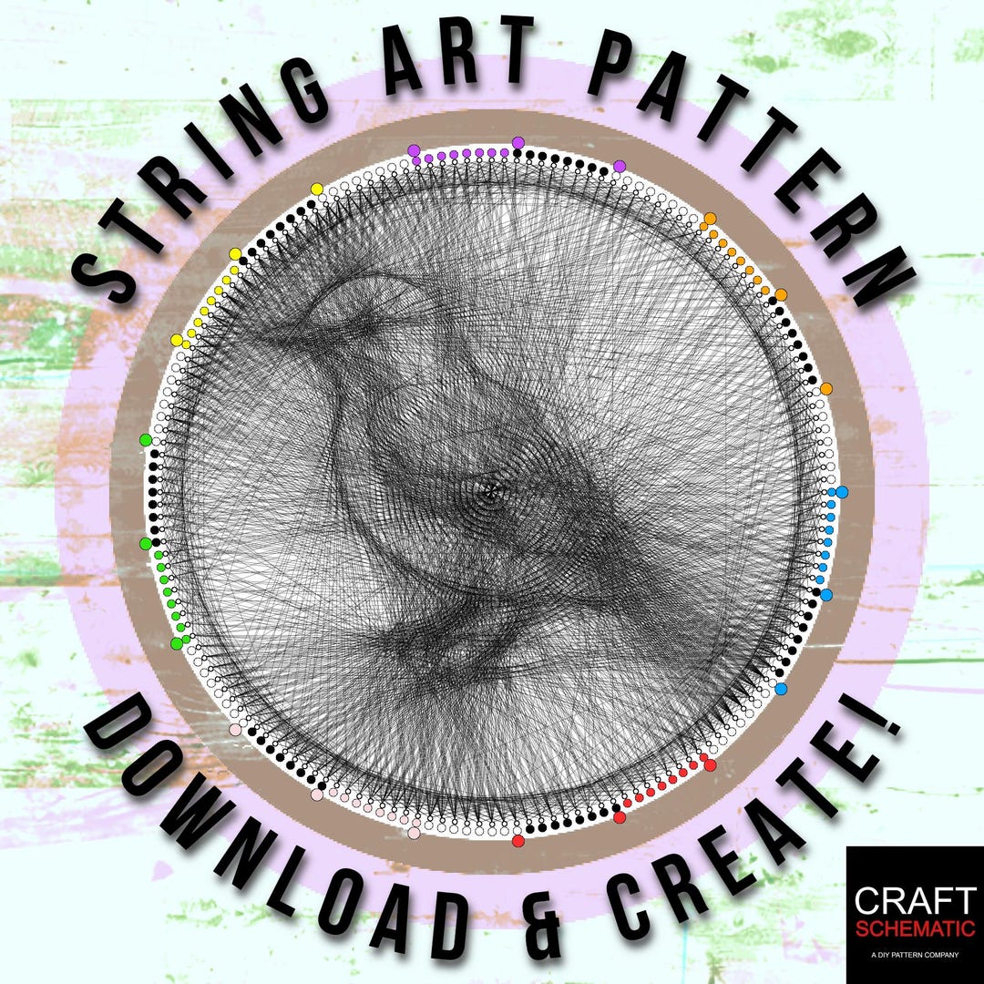 Bird String Art Template PDF - DIY Charming Bird Art Kit, Unique Avian Wall Decor, Handmade ...