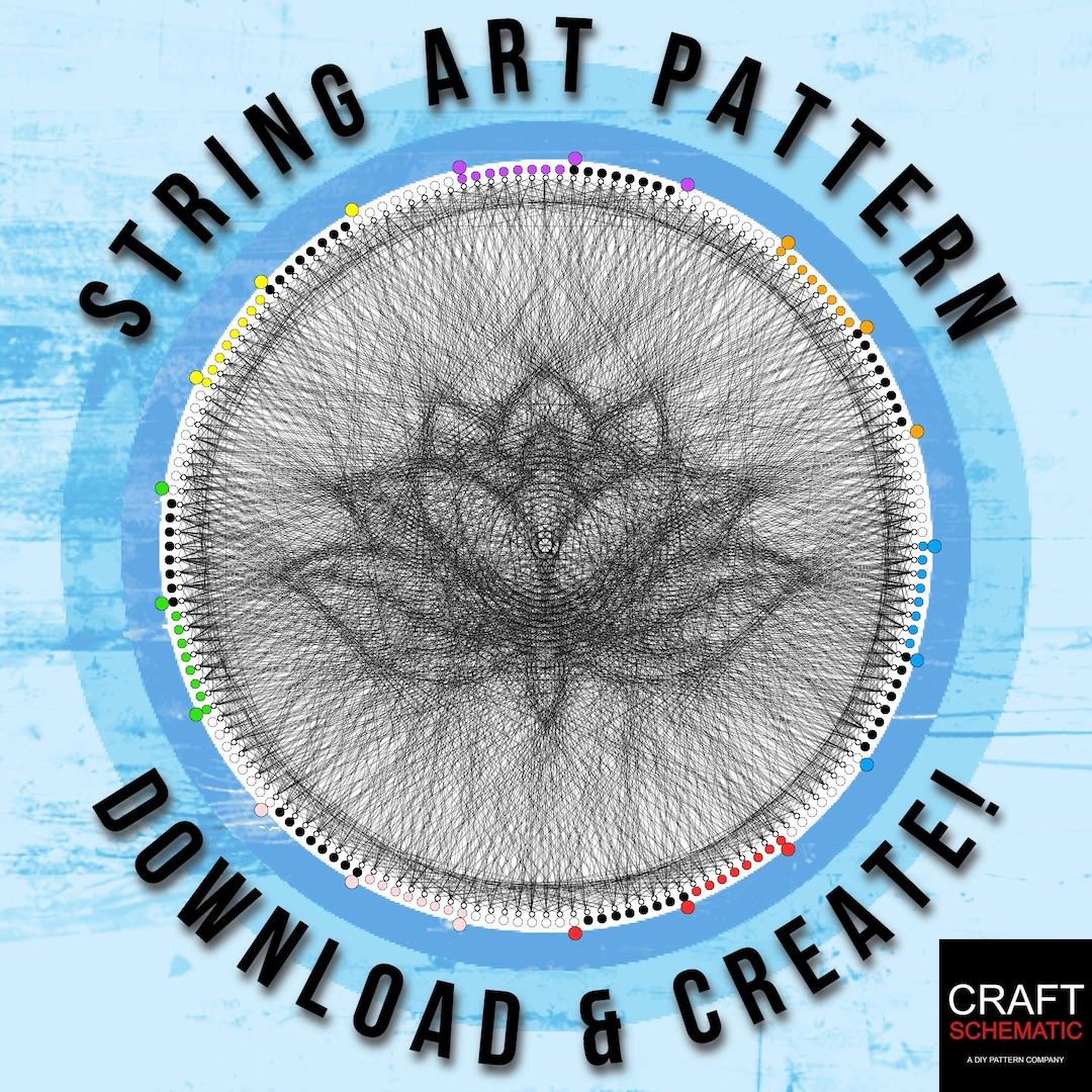 Flower String Art Pattern: DIY Craft Project (digital Download) - Etsy