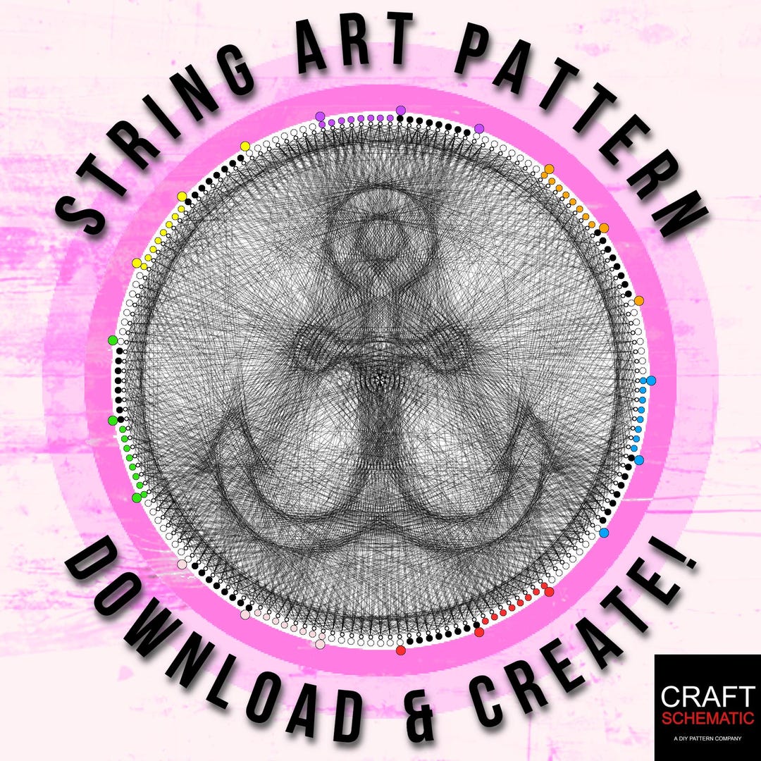 Anker, String Art PDF-Vorlage, String Art Digitales Kit, DIY-Geschenk, String Art Patterns PDF ...