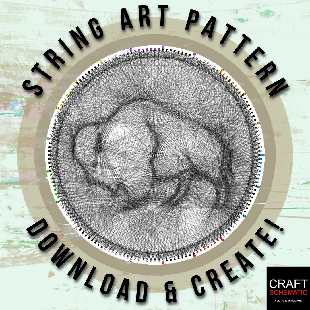 Buffalo, Bison, String Art Template PDF, String Art Digital Kit, String ...