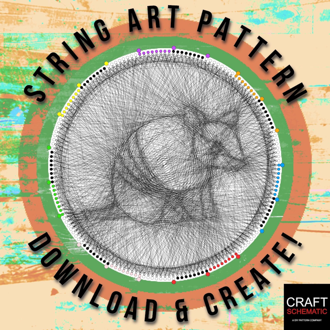 Armadillo String Art Pattern PDF, DIY Gift Idea, Printable Craft Kit ...