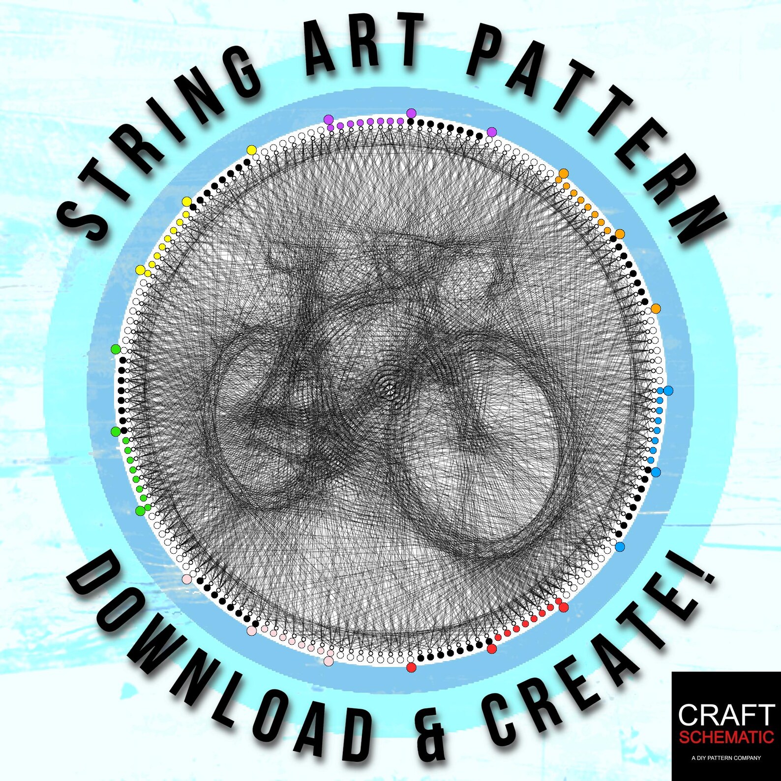 Bicycle String Art Template PDF - DIY Bike Art Kit, Unique Bicycle Wall ...