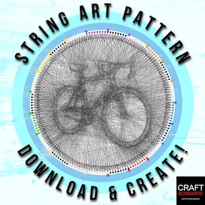 Bicycle String Art Template PDF - DIY Bike Art Kit, Unique Bicycle Wall ...