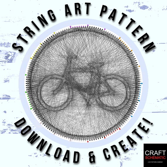 Bike Bicycle Cyclist String Art Template PDF String Art | Etsy