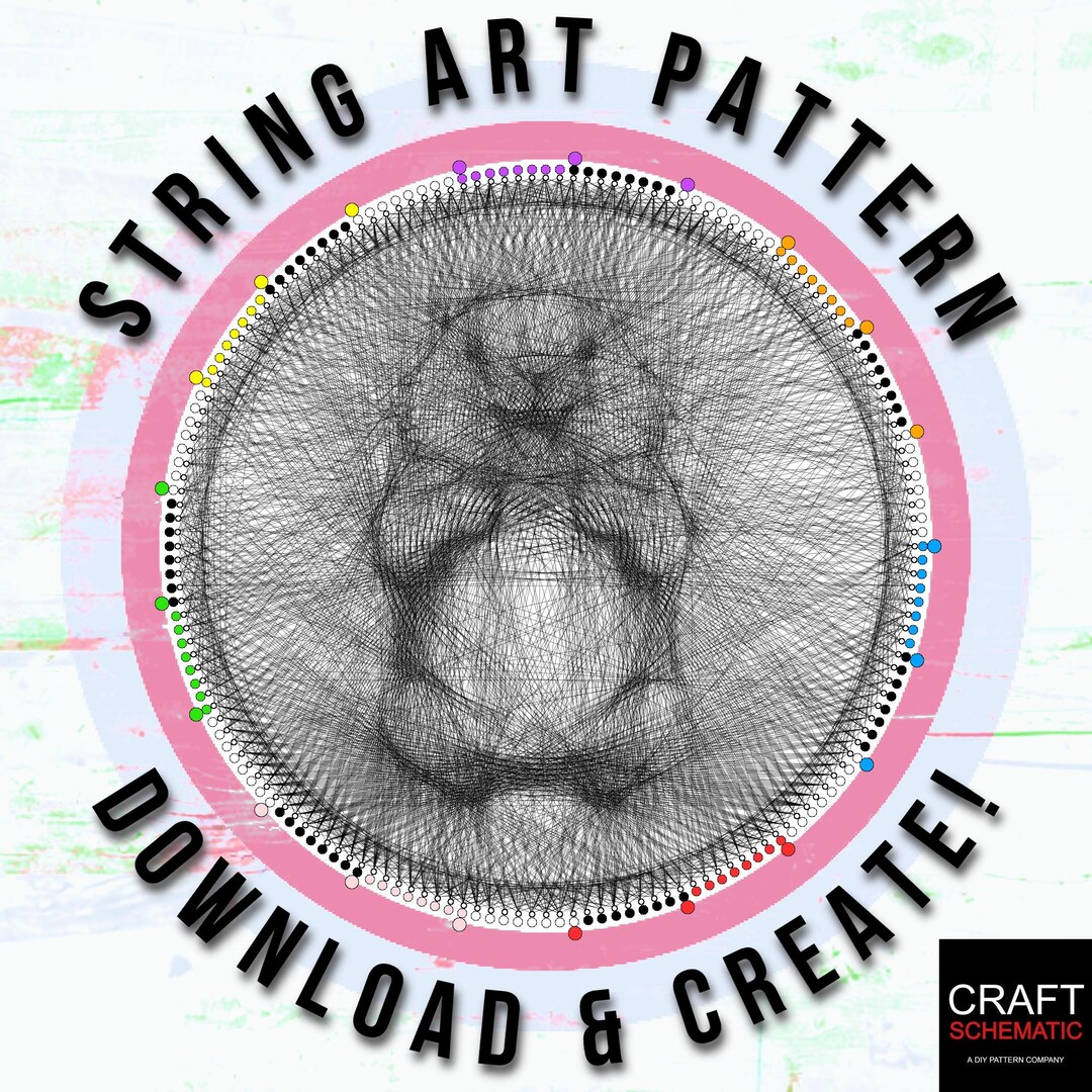 Joyful Squirrel String Art Template PDF - DIY Cute Squirrel Art Kit, Unique Wall Decor, Handmade ...