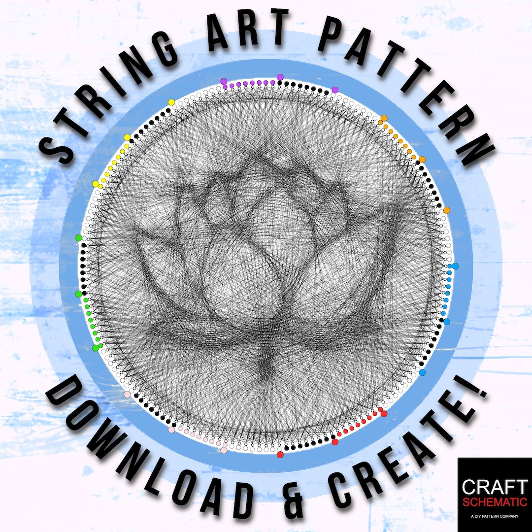 Bloom Flower String Art Pattern: DIY Home Decor (digital Download) - Etsy