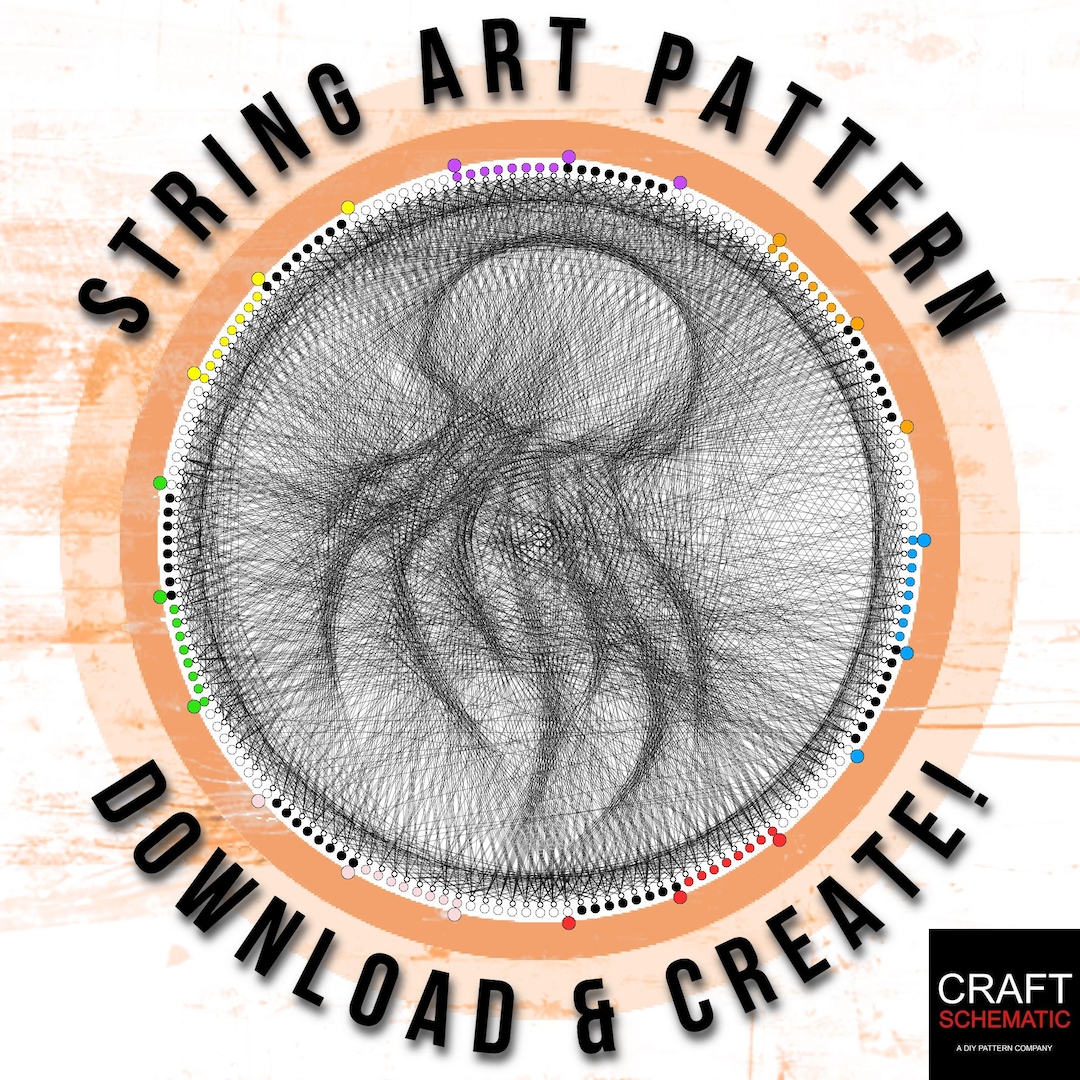 String Art Template PDF - String Art Digital Kit, String Art DIY Gift ...