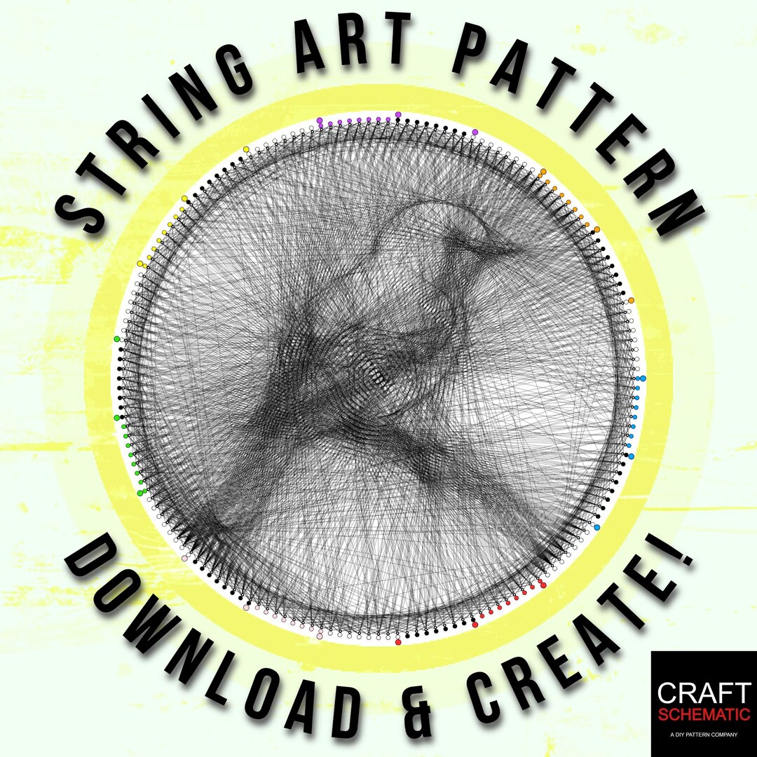 Bird String Art Template PDF DIY Graceful Wing Art Kit, Unique Avian Wall Decor, Handmade ...