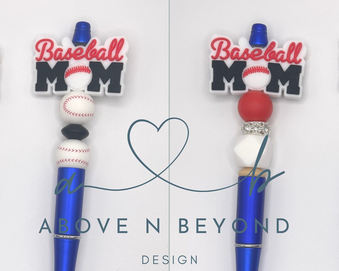 Baseball Mom Silicone Bead Pen: Sports Ballpoint Pen With Refill - Etsy