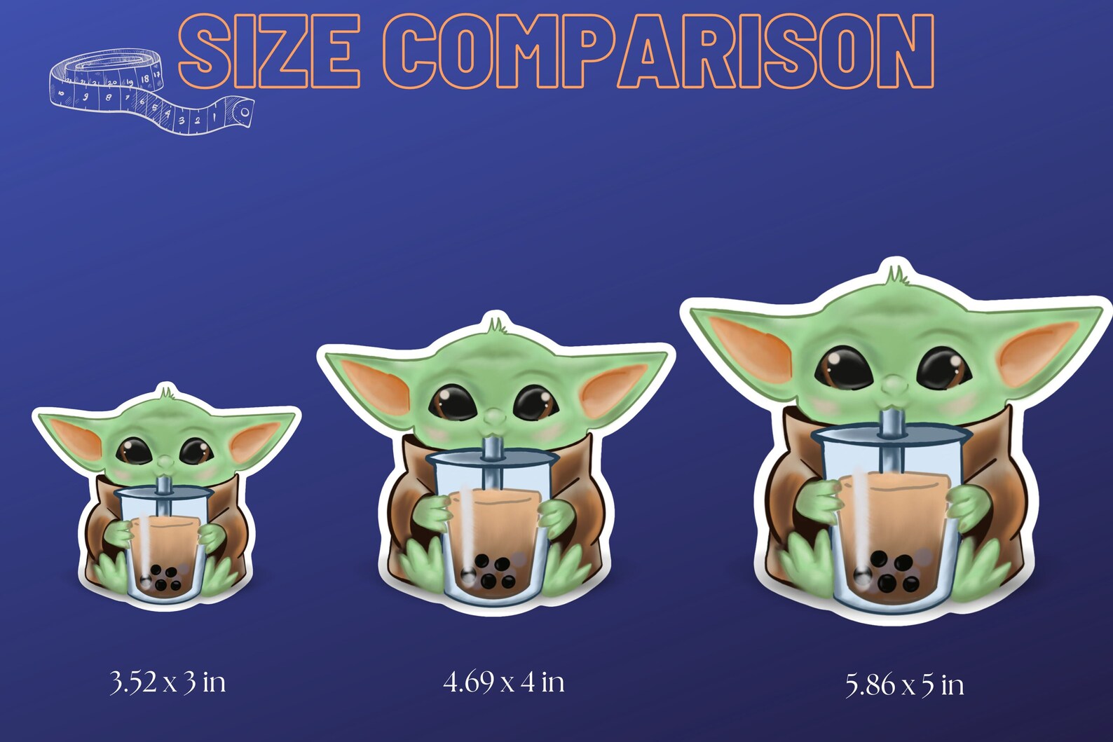 Baby Yoda grogu Theme Drinking Boba Tea Vinyl Sticker - Etsy Ireland