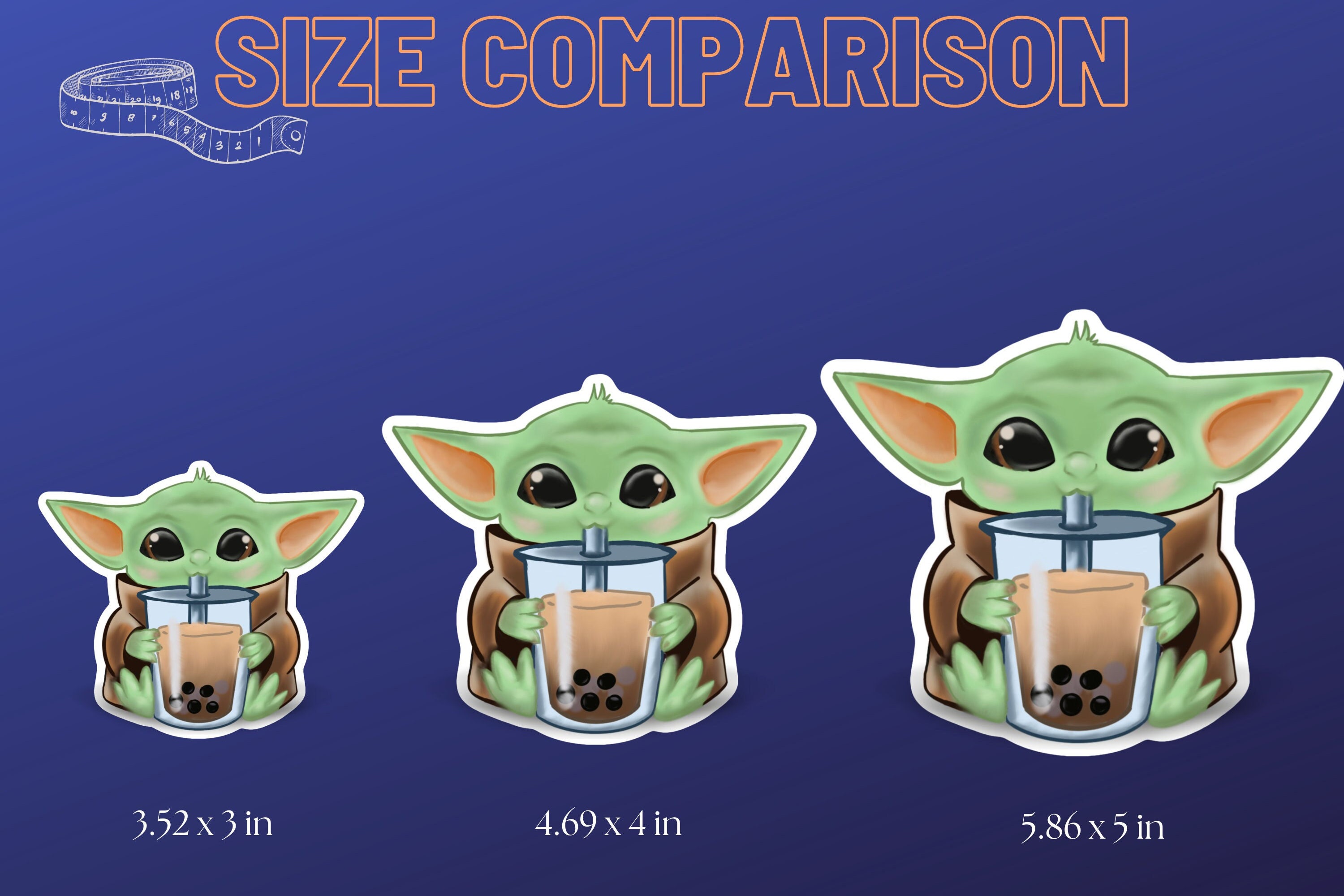 Baby Yoda grogu Theme Drinking Boba Tea Vinyl Sticker - Etsy Ireland