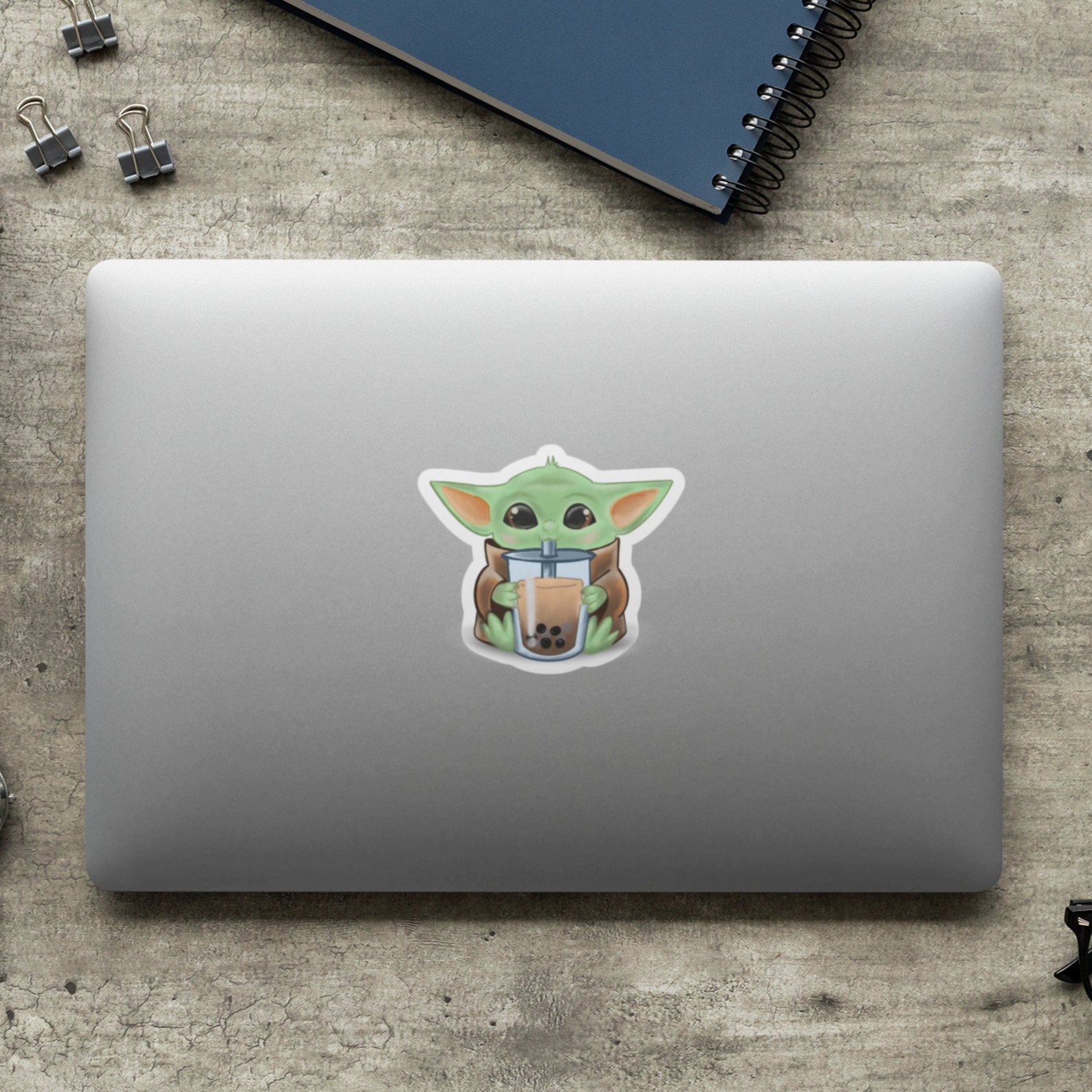 Baby Yoda grogu Theme Drinking Boba Tea Vinyl Sticker - Etsy Ireland