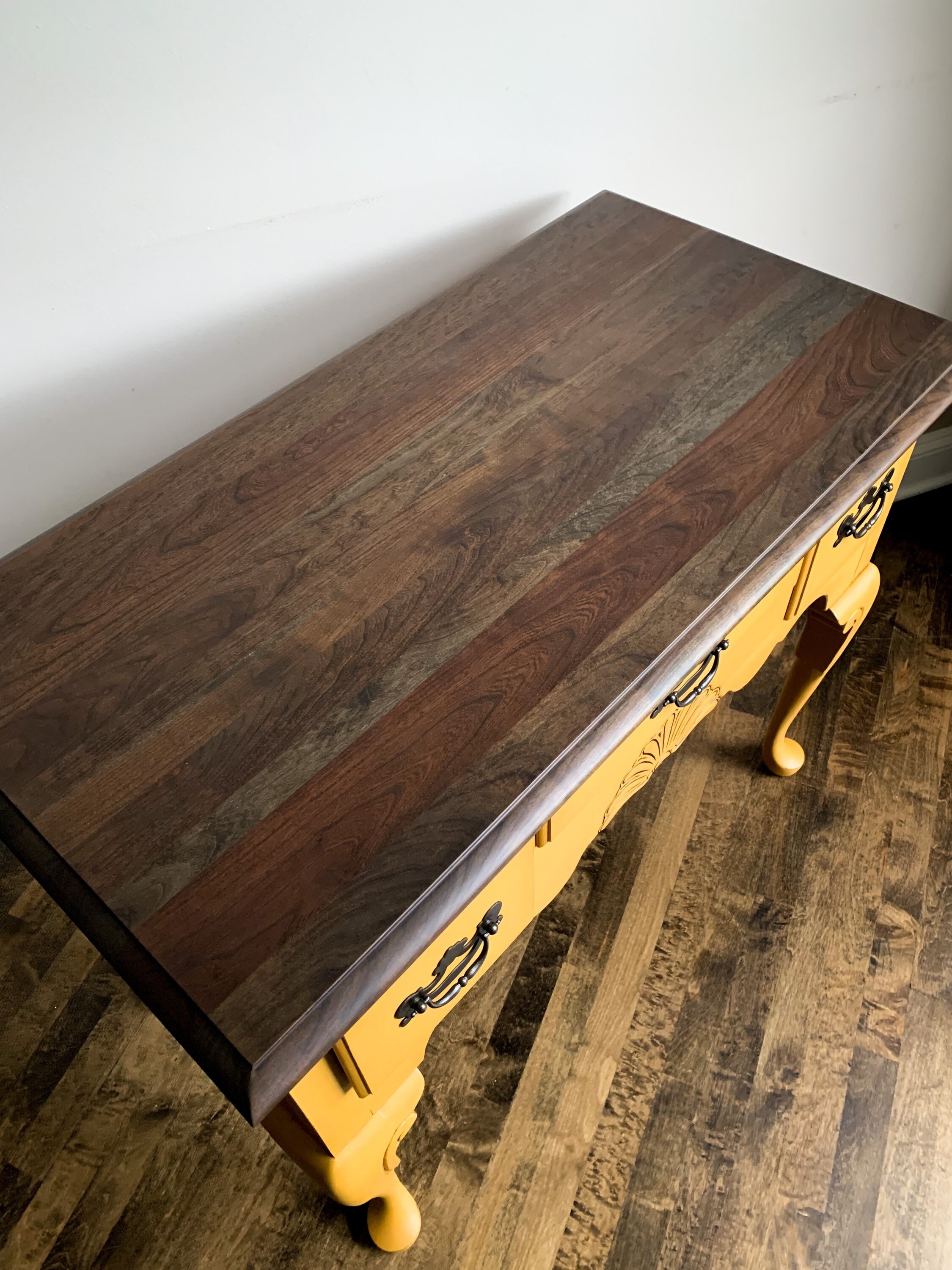 Yellow Entry Table | Desk *sold! Do Not Purchase! Sample Only! - Etsy