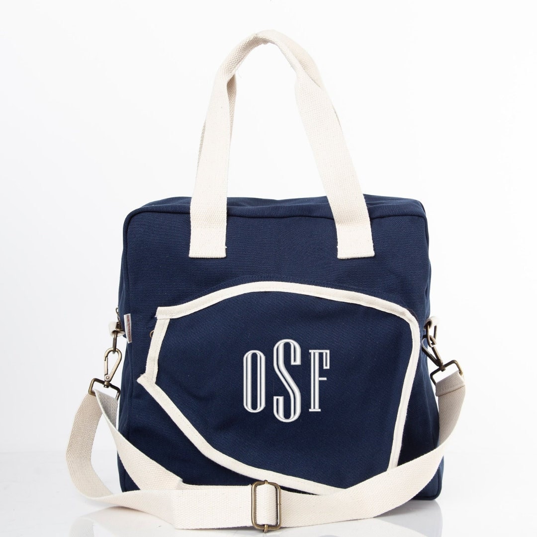 Monogrammed Pickleball Bag | Canvas Pickleball Tote With Initials ...