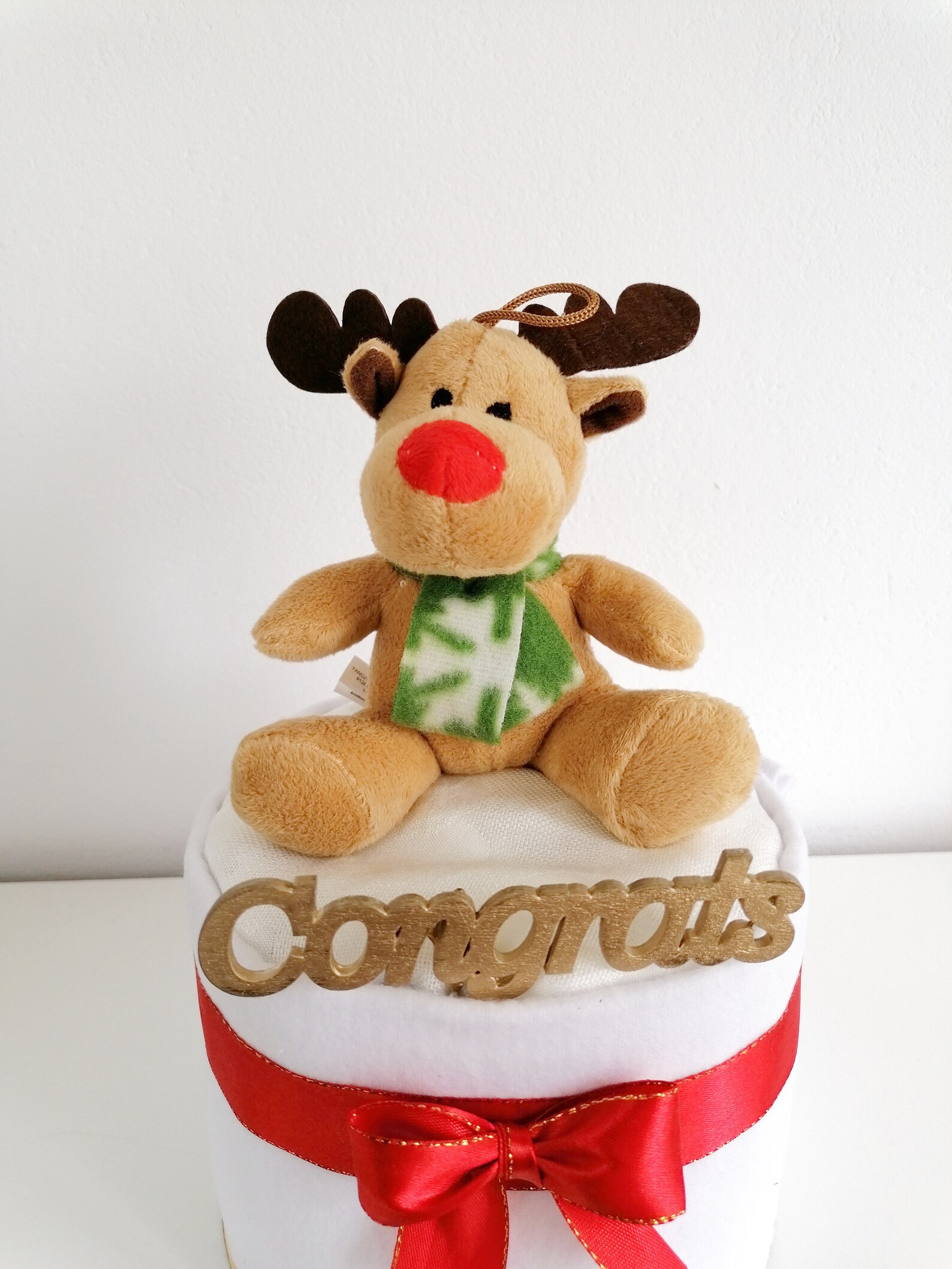 Mini Diaper Cake, Baby My First Christmas Gift, Winter Baby Shower ...