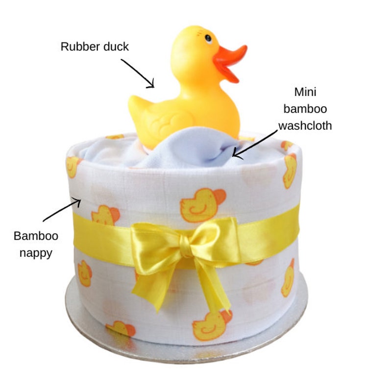 Rubber Duck Diaper Cake, First Mothers Day Gift, Funny Baby Shower Gift ...