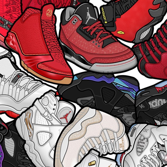 All Michael Jordan Shoes Collage