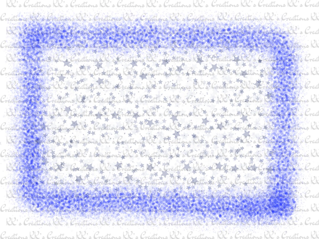 Digital Download PNG File - Blue Star Stars Frame Pretty Cute ...