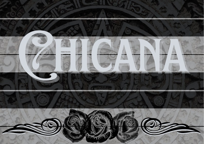 Chicana PNG Plus Blank Customizable Page - Etsy
