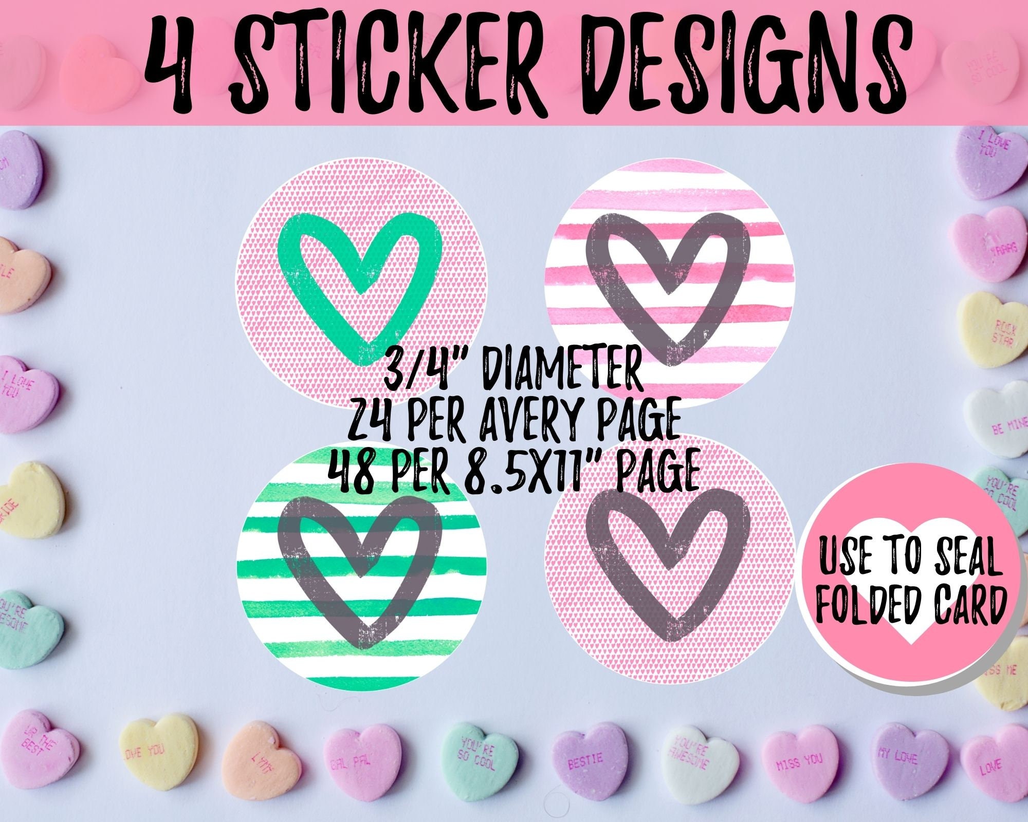Printable Valentine's Day Cards and Stickers With Editable to and From ...